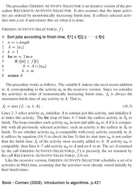 Solved The Procedure Greedy Activity Selector Is An