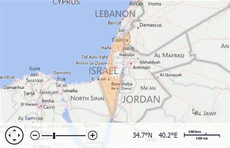 Provide Cartesian Data To A Geographical Map Winforms Controls