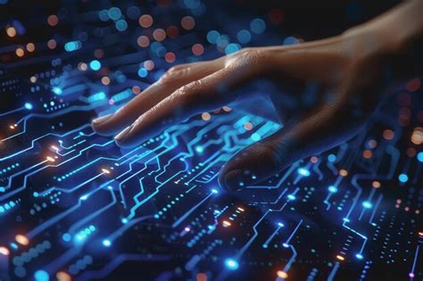 Premium Photo Closeup Hand That Touches On Digital Iot Ai Chatbot Technology Smart Devices Vpn