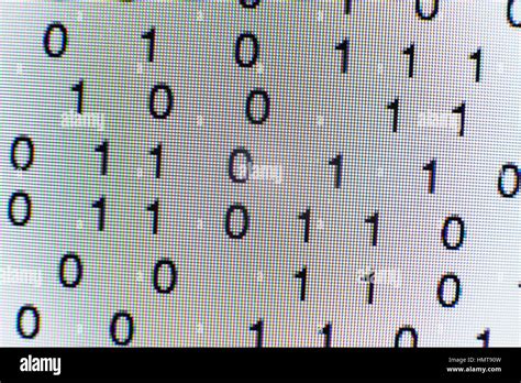 Binary Code On A Computer Screen Themes Of Binary Code Data Pattern