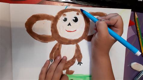 Как нарисовать чебурашку Cheburashka Youtube