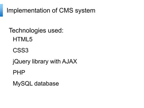 development of multiplatform cms system with zend framework pptx