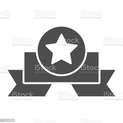 스타 메달 솔리드 아이콘입니다 흰색으로 격리된 벡터 일러스트레이션을 수상합니다 보상 문말 스타일 디자인 웹 및 응용 프로그램을 위해 설계 Eps 10 10에 대한 스톡 벡터