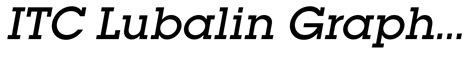 Itc Lubalin Graph Police Webfont And Desktop Myfonts