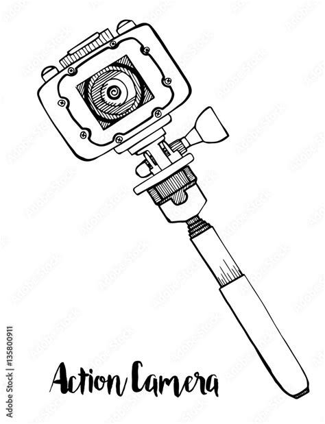 Sport Camera Action Camera Isolated On White Background Vector