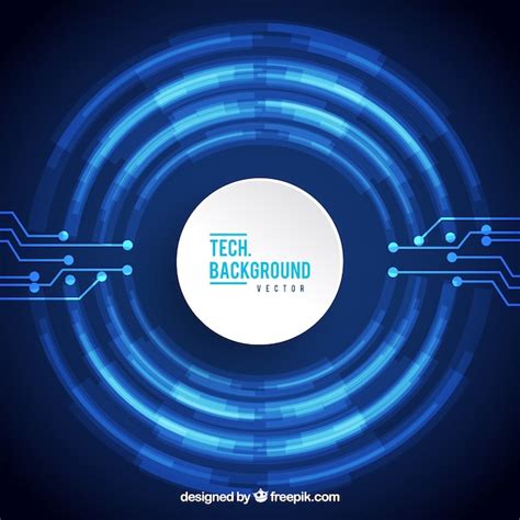 원형 기술 배경 무료 벡터