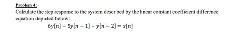 Solved Problem Calculate The Step Response To The System Chegg