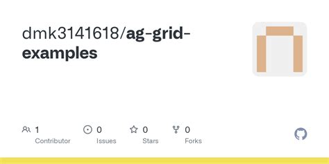 Github Dmk3141618ag Grid Examples