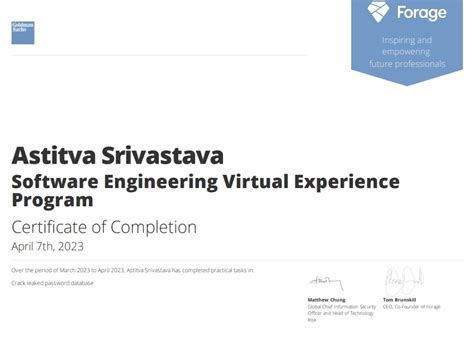 Astitva Srivastava On Linkedin Certificateachievement Goldmansachsvirtualprogram