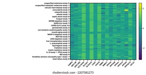 Heatmap Representing Gene Expression Data Multiple Stock Vector