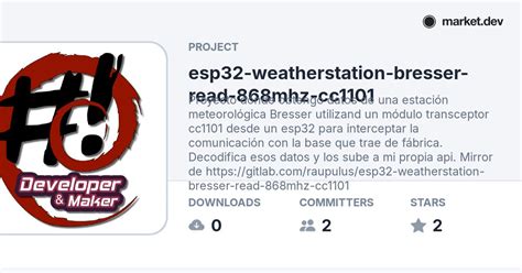 esp32 weatherstation bresser read 868mhz cc1101 ecosystem directory market dev