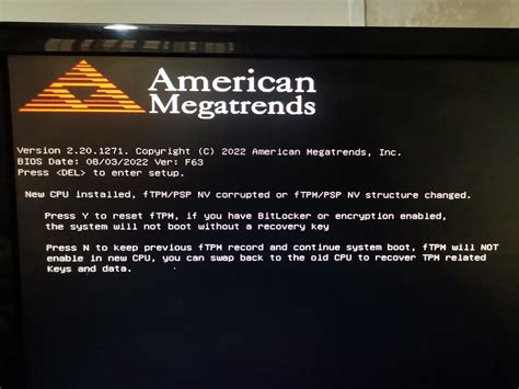 PC recém montado pede para resetar fTPM Placas mãe Clube do Hardware