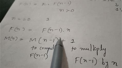 Mathematical Analysis Of Recursive Algorithms For Finding Factorial Of A Number Youtube