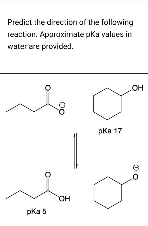 solved predict the direction of the following reaction
