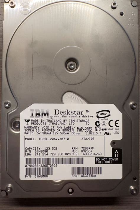 IBM Deskstar 3.5" HD 123.5 GB (7200 rpm, 8 MB, IDE/Molex) | Kaufen auf ...