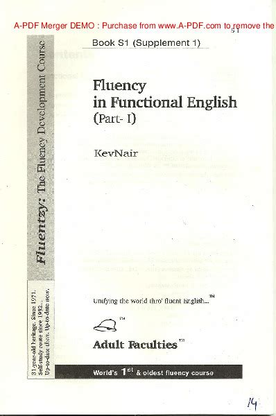 Fluency In Functional English Part I Pdfcoffee Com