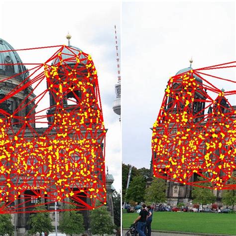 Left The Delaunay Triangulation D In The Template Image Right The