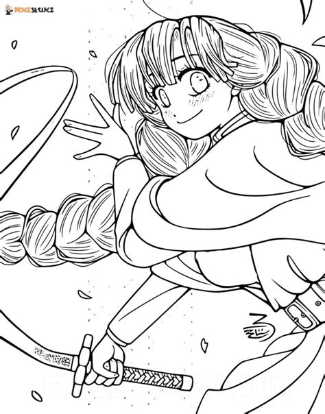 43 Mitsuri Kanroji Coloring Pages