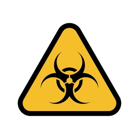 Símbolo De Riesgo Biológico Vector Diseño Simple Vector Premium