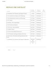 A P Checklist Pdf Module One Checklist MODULE ONE CHECKLIST Points Possible