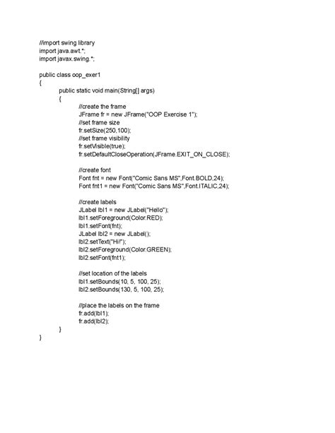 Javascript Swing Core Java Gui Docsity