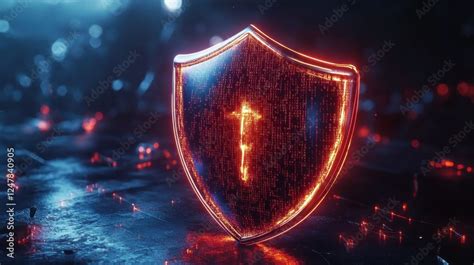 Cybersecurity Firewall Visualized A Binary Code Barrier Blocking