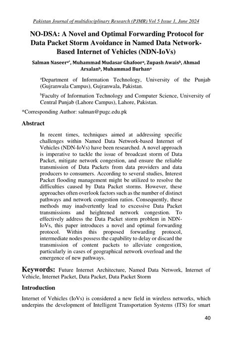 Pdf No Dsa A Novel And Optimal Forwarding Protocol For Data Packet