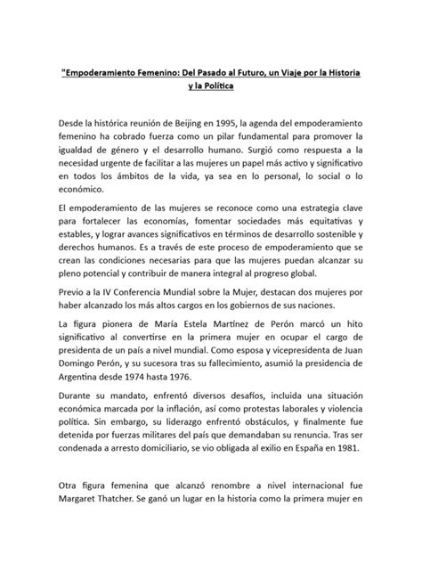 Empoderamiento Femenino Pdf Empoderamiento