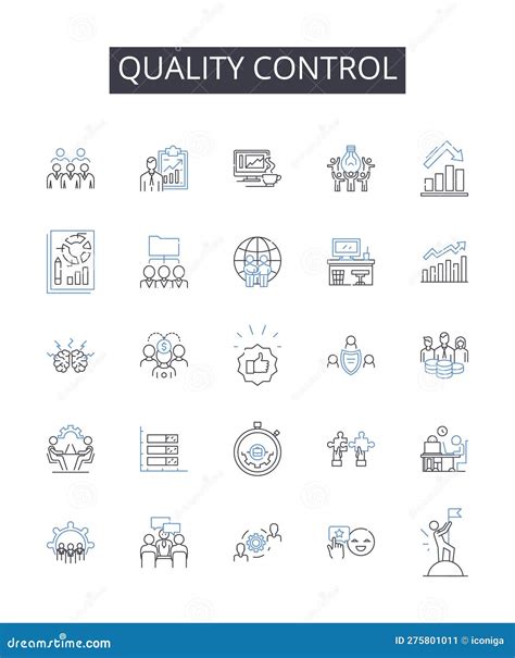 Quality Control Line Icons Collection Risk Management Project Planning Employee Training