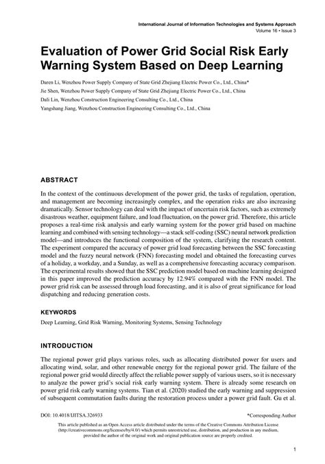 Evaluation Of Power Grid Social Risk Early Warning System Based On Deep Learning