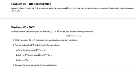 Problem 2 Qr Factorization Repeat Problem 1