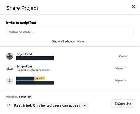GraphPad Prism 10 User Guide Managing Permissions