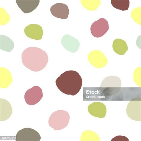 파스텔 파우더 핑크 노랑 녹색 베이지색 수채화 손으로 그린 폴카 도트 원활한 패턴 귀여운에 대한 스톡 벡터 아트 및 기타 이미지 귀여운 그리기 기하 도형 Istock