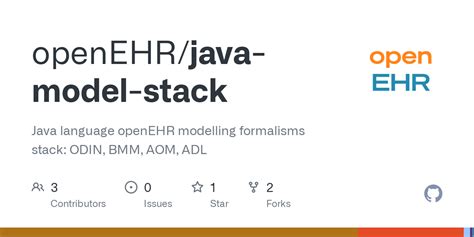 Github Openehrjava Model Stack Java Language Openehr Modelling