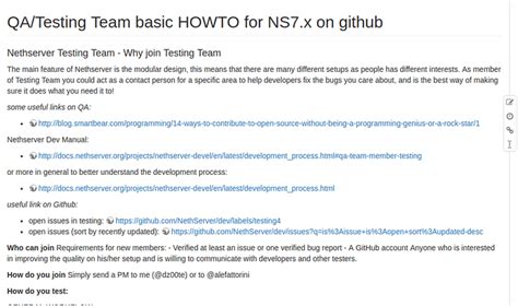 Qatesting Team Basic Howto Testing Nethserver Community