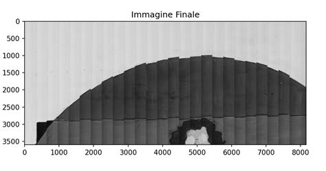 Stitching Long Grayscale Images With Fixed Lateral Overlap And Unknown Vertical Displacement In