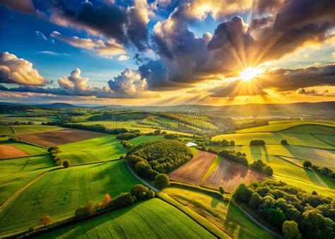 Stunning August Summer Landscape An Aerial Perspective For Your Desktop