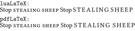 Pdftex Inconsistent Letterspacing Interword Space In Pdflatex Vs