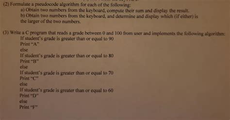 Solved I Need Help Creating A Program In These Problems