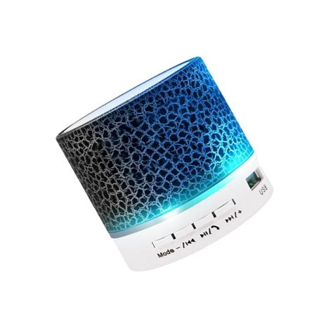 Mini Bluetooth Speaker LED Light Wireless Portable Player Black