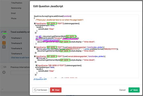 Utilizing Date Range Picker For Qualtrics Date Selection By Andrew