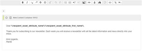 Preparing The Bulkmail Content Bulkmail Manuals Squiz Matrix 5