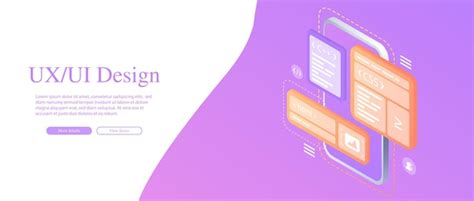 애플리케이션 Ui Ux 디자인 아이소메트릭 애플리케이션 개발을 위한 맞춤형 디자인 생성 프리미엄 벡터