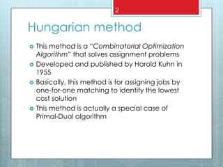 Hungarian Algorithm PPT