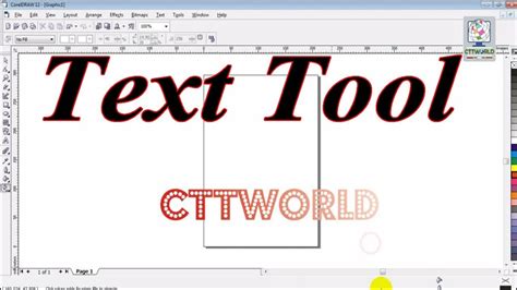 Coreldraw Text Tool In Hindi Lesson 12 Youtube