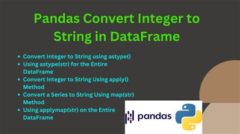 Pandas Convert Integer To String In Dataframe Spark By Examples