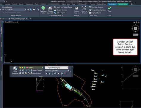 corridor section editor view is gone autodesk community