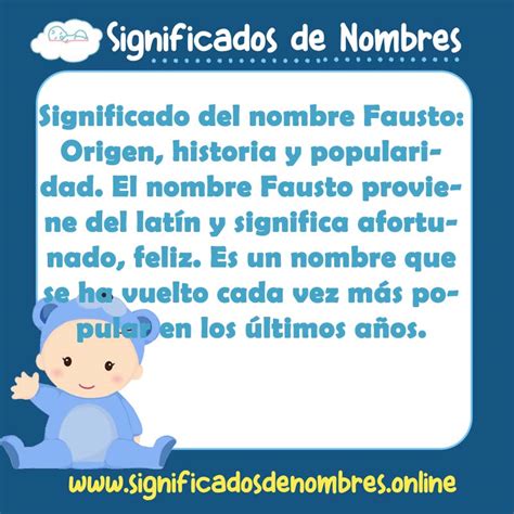 Significado De Fausto 【 Apodos Origen Y MÁs