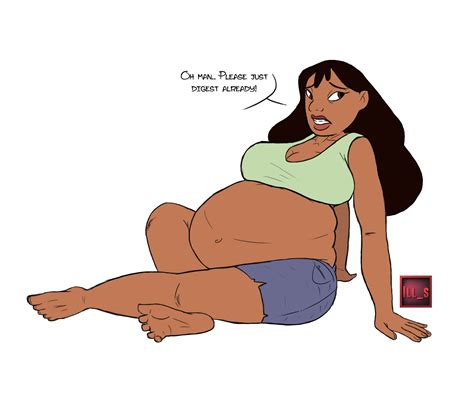 Rule 34 1girls Belly Big Belly Big Breasts Black Hair Breasts Cleavage Dark Skinned Female