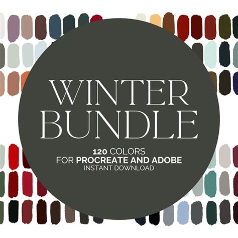 Winter Procreate Palette Bundle Procreate Color Palette Etsy